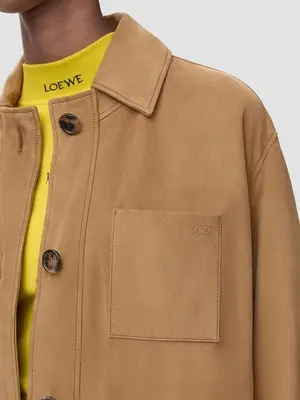 Loewe Workwear High-low Suede Jacket