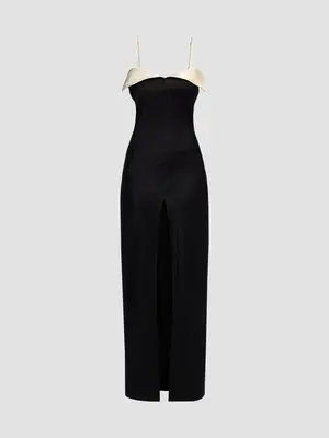 Nanushka Nelma Folded Satin Maxi Dress