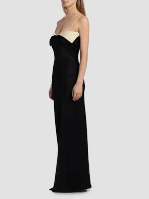 Nanushka Nelma Folded Satin Maxi Dress