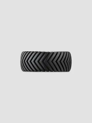 David Yurman Chevron Band Ring In Titanium, 10mm