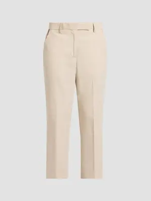 Thom Browne Cotton Cropped Trousers - Beige