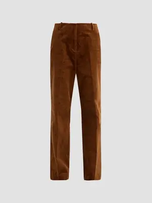 GANNI Corduroy Low Crotch Pants - Tortoise Shell