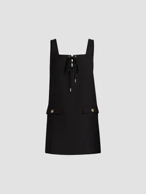 TOCCIN Steffie Cotton-blend Tie-front Minidress