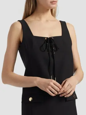 TOCCIN Steffie Cotton-blend Tie-front Minidress
