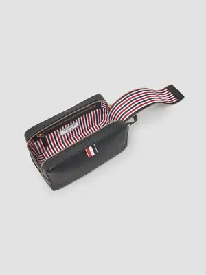 Thom Browne Pebble Grain Leather Cosmetic Bag