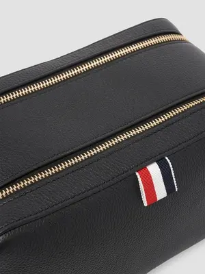 Thom Browne Pebble Grain Leather Cosmetic Bag