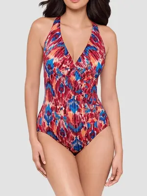 Miraclesuit Ikat Dorado Wrapsody Printed Swimsuit - Multi