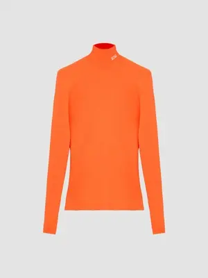 Loewe Fine-knit Turtleneck Top - Orange
