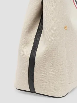 Thom Browne Striped Canvas Horizontal Tote Bag