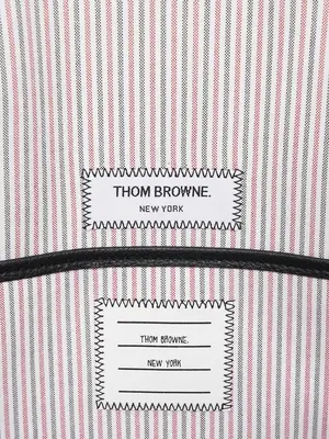 Thom Browne Striped Canvas Horizontal Tote Bag