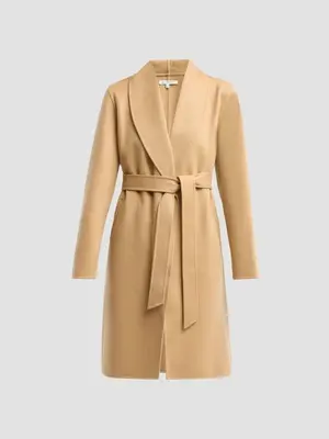 Sofia Cashmere Double-face Wool-cashmere Wrap Coat - Camel