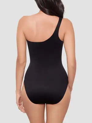 Miraclesuit Sparkle Plenty Jena One-shoulder One-piece Swimsuit - Black Multi