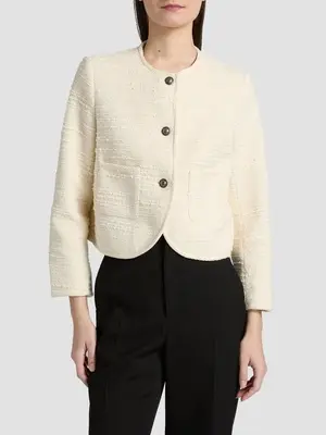 Ba&sh Alfie Textured Cotton-blend Jacket