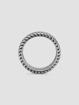 David Yurman Chevron Band Ring In Sterling 10mm