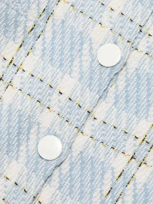 TOCCIN Sophia Plaid Tweed Button-front Minidress