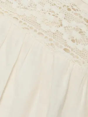 Ba&sh Nami Lace Insert Cotton Blouse