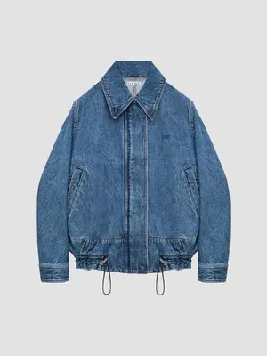 Loewe Drawstring Washed-denim Drawstring Jacket
