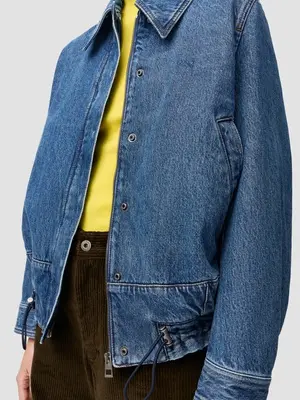 Loewe Drawstring Washed-denim Drawstring Jacket