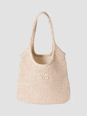 Miu Miu Ivy Sequin Mesh Shoulder Bag - Pink