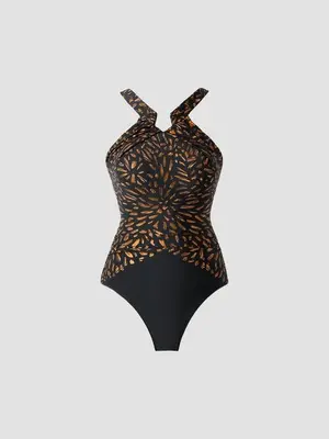 Miraclesuit Costa D'oro Aphrodite Patterned Swimsuit - Black