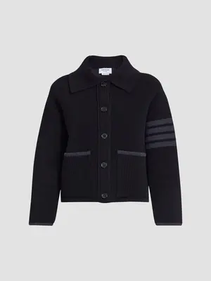 Thom Browne 4-bar Stripe Cotton Pique Hybrid Polo Jacket