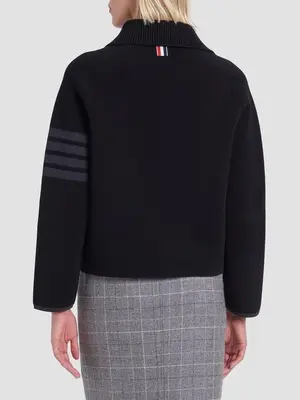 Thom Browne 4-bar Stripe Cotton Pique Hybrid Polo Jacket