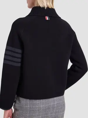 Thom Browne 4-bar Stripe Cotton Pique Hybrid Polo Jacket