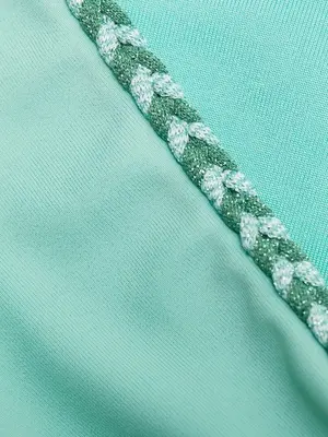 Ramy Brook Benni Braided Side-tie Bikini Bottom - Seaglass