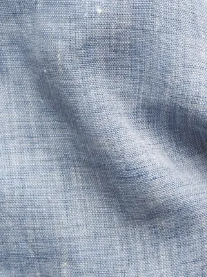 Eton Slim-fit Solid Linen Shirt - Blue