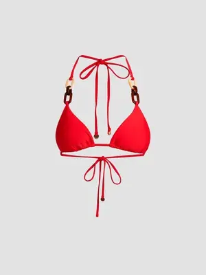 Ramy Brook Nancy Halterneck Bikini Top - Flame