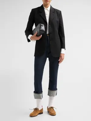 Thom Browne Suede Boat Shoes