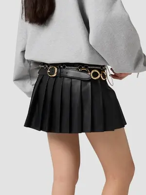 Miu Miu Nappa Leather Skirt