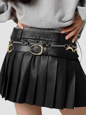 Miu Miu Nappa Leather Skirt