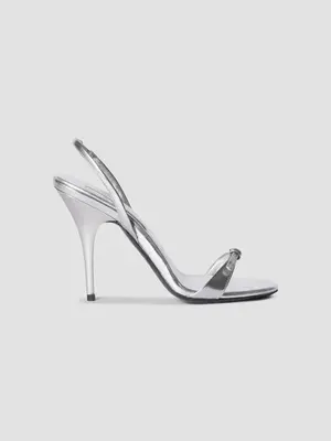 Miu Miu Metallic Leather Sandals