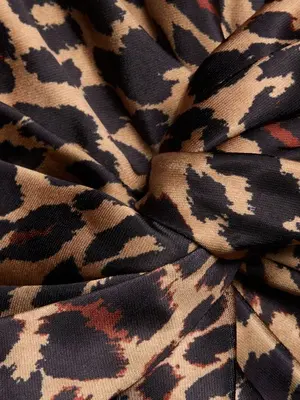 TOCCIN Lauren -print Satin Twist-front Blouse