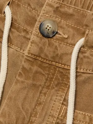 Ba&sh Fima Cotton-linen Drawstring Pants