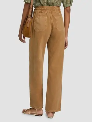 Ba&sh Fima Cotton-linen Drawstring Pants