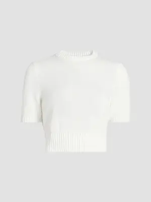 TOCCIN Elsie Short-sleeve Cotton Sweater