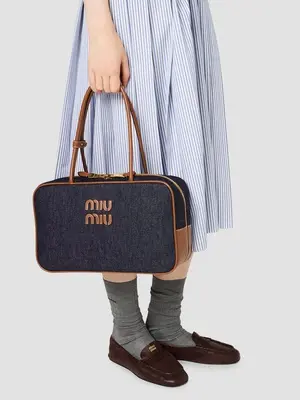 Miu Miu Beau Denim Top Handle Bag