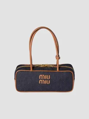 Miu Miu Beau Denim Top Handle Bag - Blue
