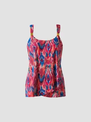 Miraclesuit Ikat Dorado Dazzle Printed Tankini Top - Multi
