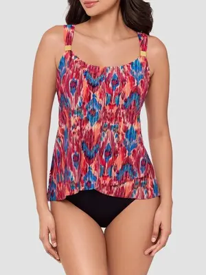 Miraclesuit Ikat Dorado Dazzle Printed Tankini Top