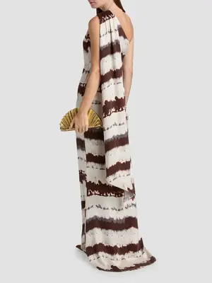 TOCCIN Somara One-shoulder Cascade Gown