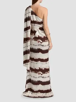 TOCCIN Somara One-shoulder Cascade Gown