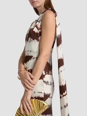 TOCCIN Somara One-shoulder Cascade Gown