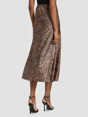 TOCCIN Viv -print Satin Maxi Slip Skirt
