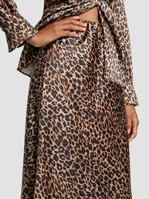 TOCCIN Viv -print Satin Maxi Slip Skirt