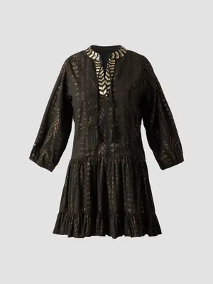 Miraclesuit Beach Etc. Cotton-blend Jacquard Minidress - Black