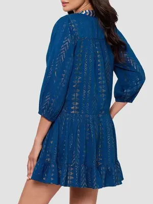 Miraclesuit Beach Etc. Cotton-blend Jacquard Minidress - Twilight