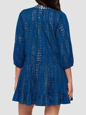 Miraclesuit Beach Etc. Cotton-blend Jacquard Minidress - Twilight